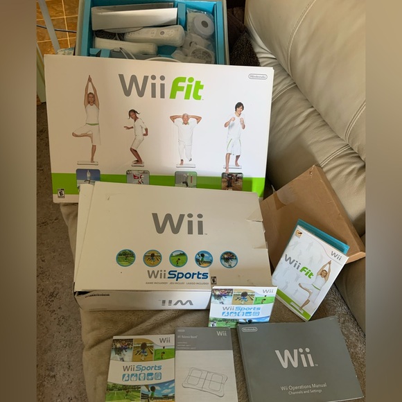 Video Games & Consoles | Wii Console With Wii Fit And Wii Sports | Poshmark